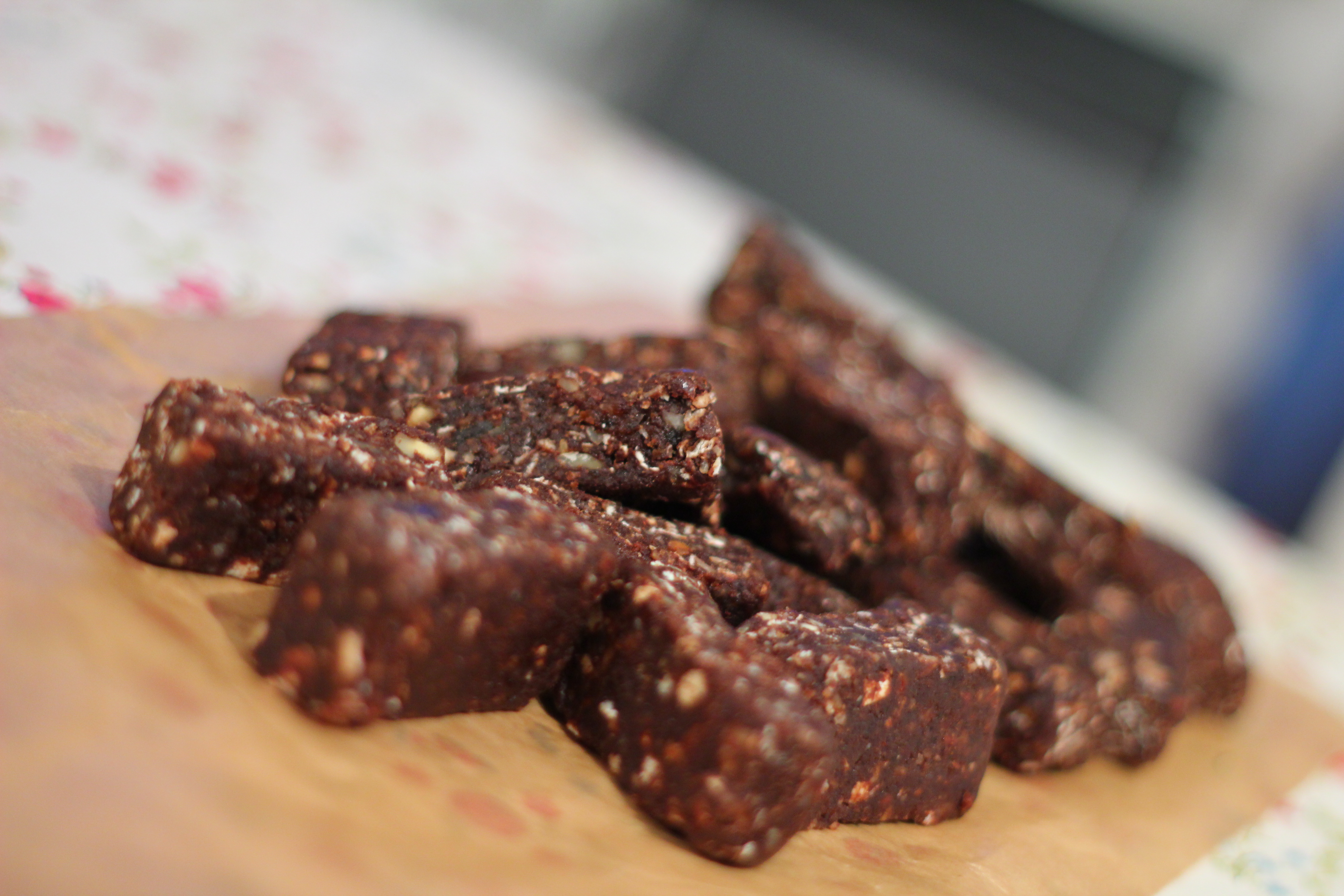 Chocolate hazelnut date bars.. and how my first kitchen came to be ...